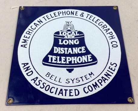 Reproduction Porcelain Att Phone Sign
