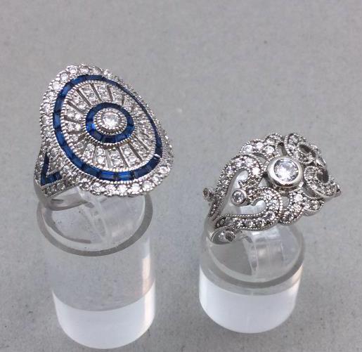 Two Sterling Cz Rings