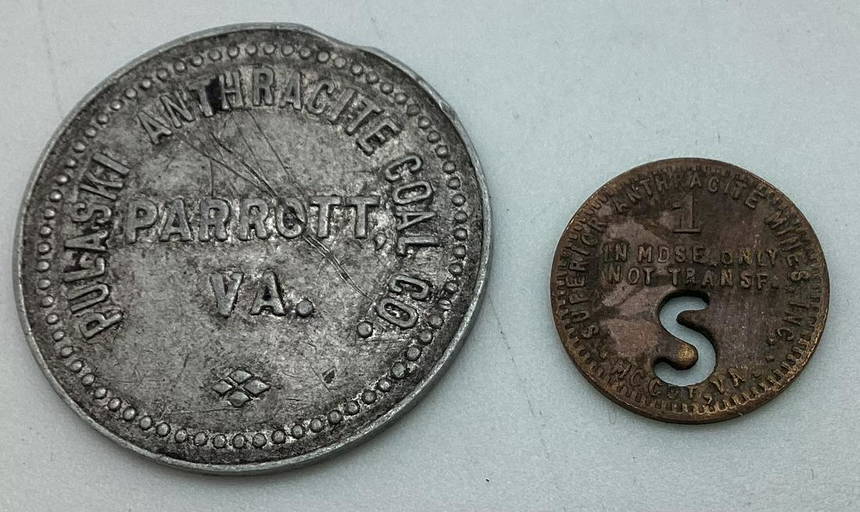 Two Rare Coal Scrip Tokens