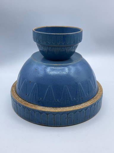 A. D. Ruckels Blue Pottery Bowls