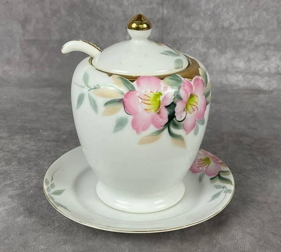Noritake Azalea Jam Pot Set