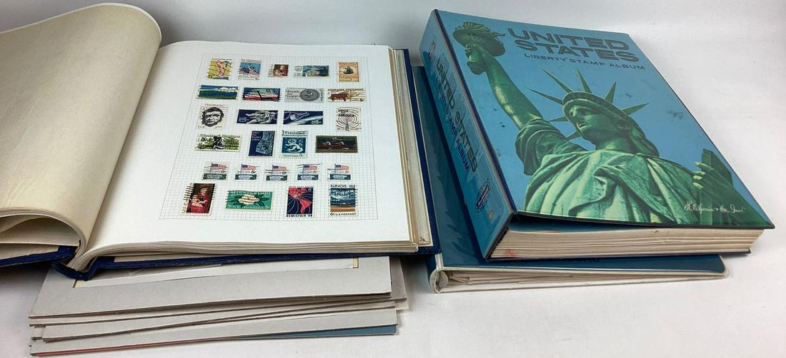 Three Albums Of Us Stamps Plus Collector Sets
