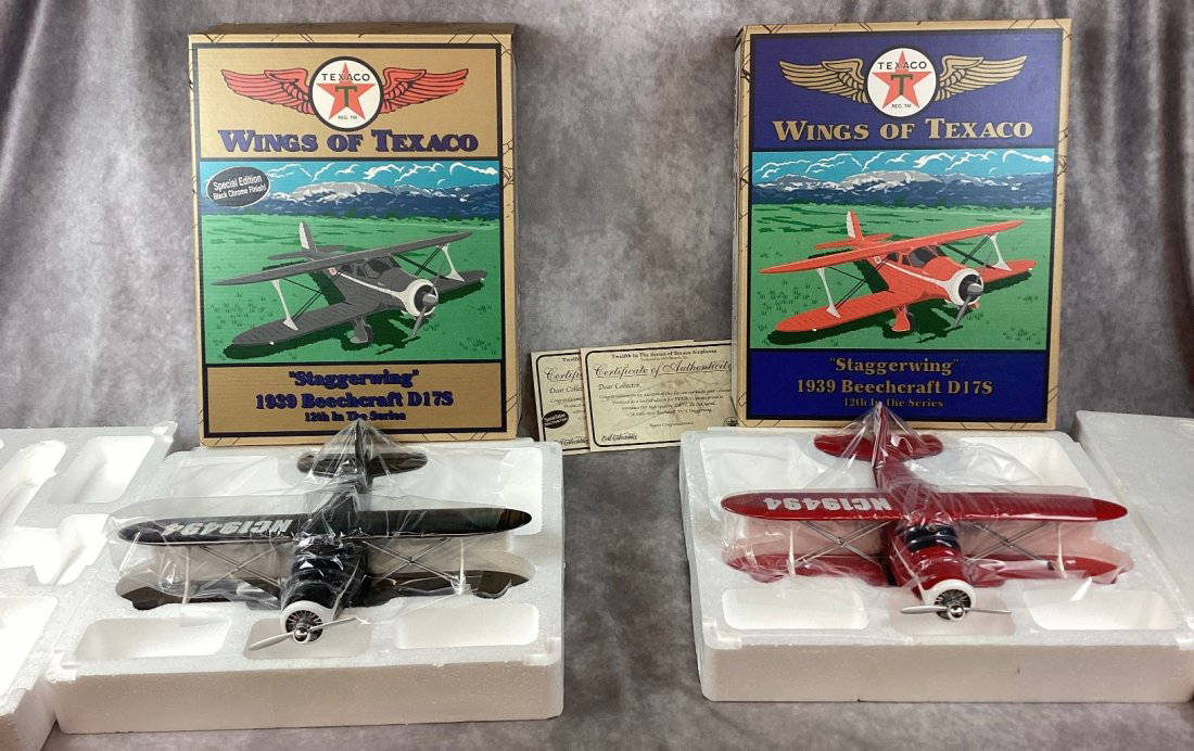 Ertl Wings Of Texaco Diecast Airplane Banks #12 Both Colors Auction