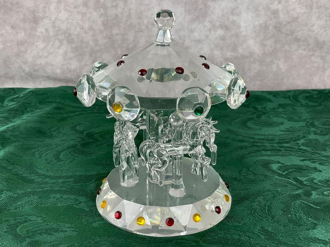 Crystal Carousel Figurine Auction