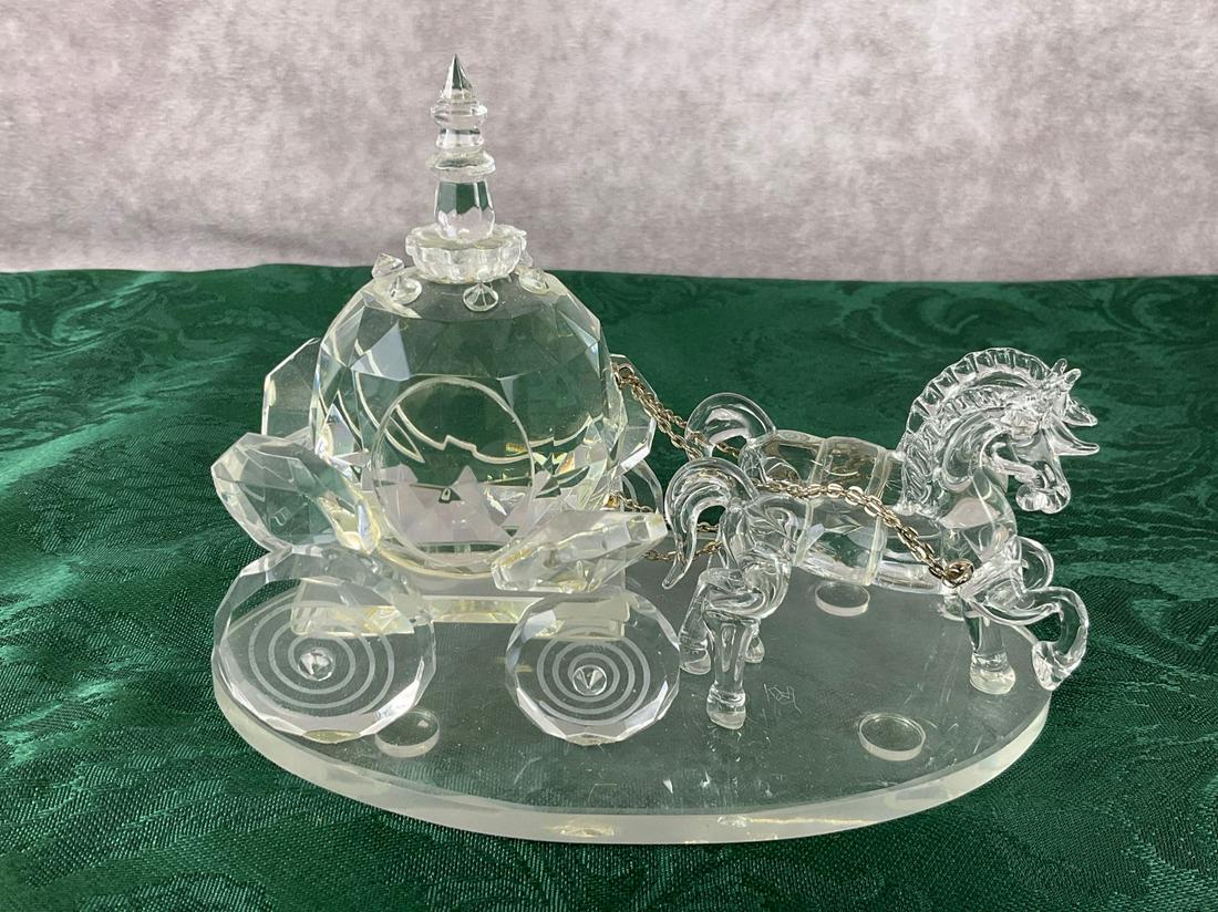 Crystal Coach With Pair Of Horses Auction