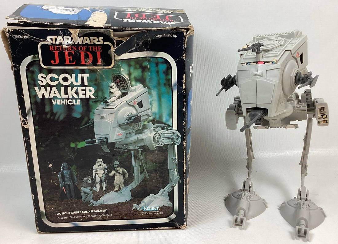 1983 Star Wars Rotj Scout Walker With Original Box Auction