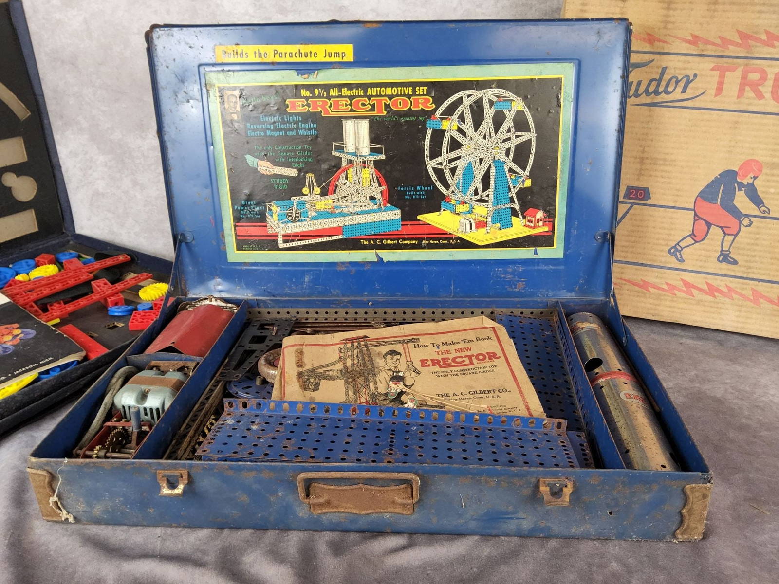 Electric Erector Set And Tru-action Football Auction
