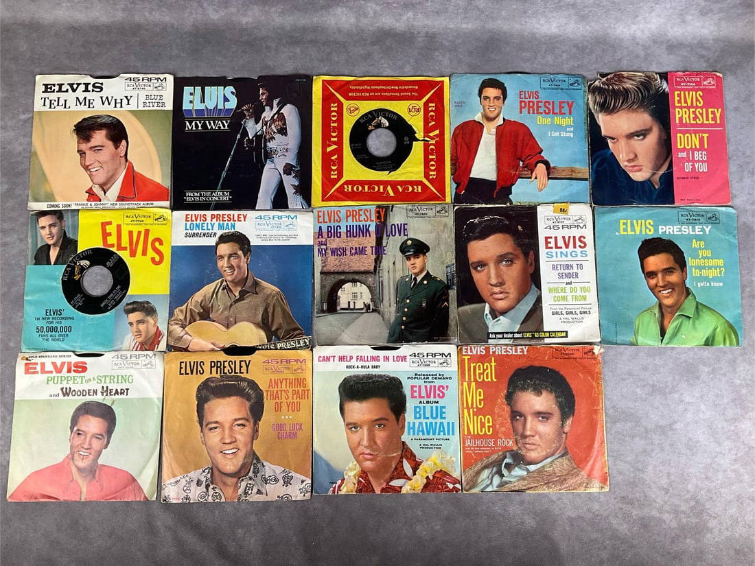 Elvis Presley 45 Rpm Records Auction