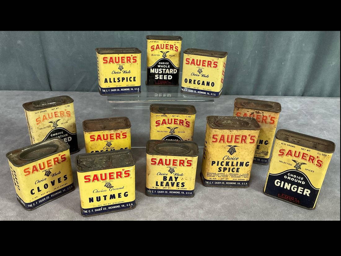 Sauer's Spice Tins Auction