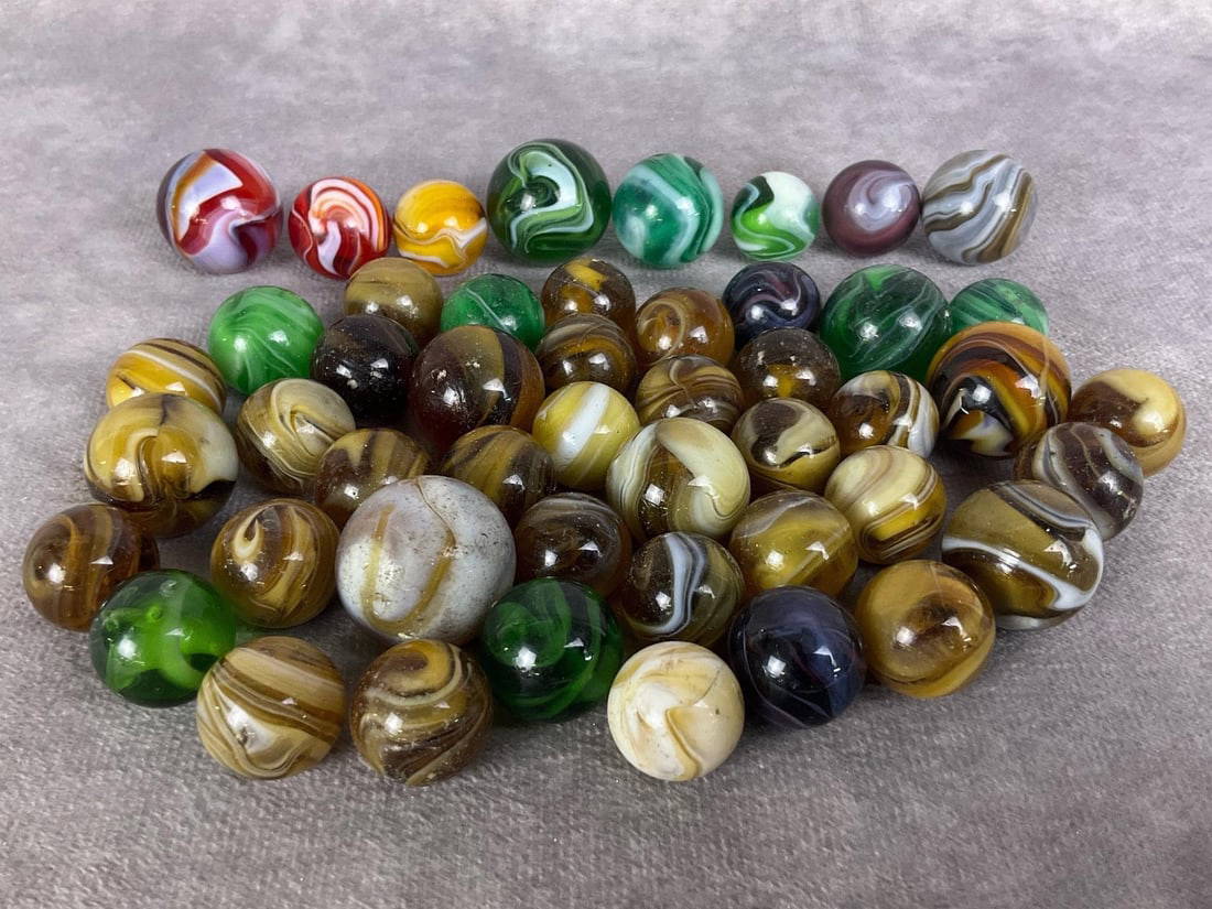 Slag Glass Marbles Auction