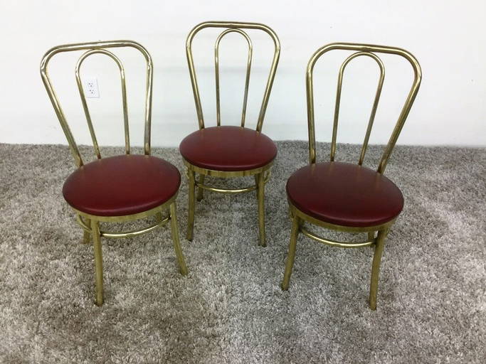 Set Of 3 "ice Cream Parlor" Chairs