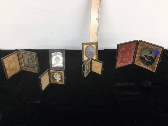 Set Of Six Antq Daguerreotype Photo And Frames
