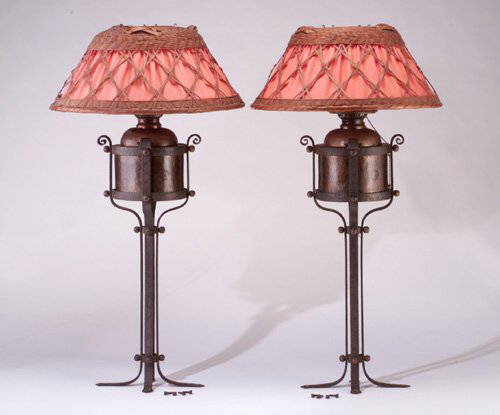 GUSTAV STICKLEY Copper Lamps - Jan 24, 2004 | Craftsman Auctions in NJ