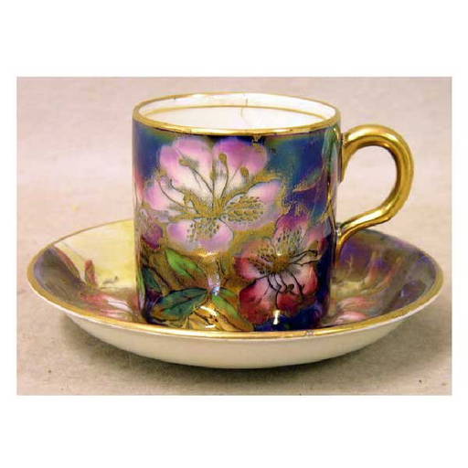 Ceramics A Maling Azalea Pattern Cup And Saucer,