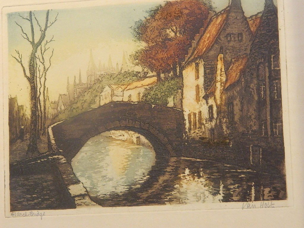 Etching Germany Bridge Van Host? Signed