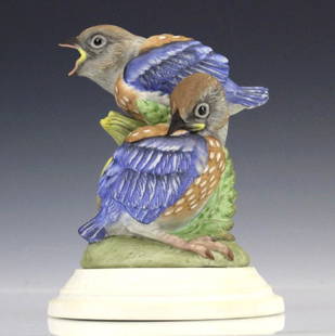 Boehm Porcelain Western Bluebirds Figurine