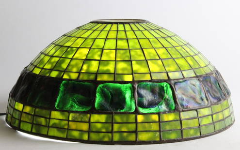 Tiffany Studios Green Turtle Back Lamp Shade 16"
