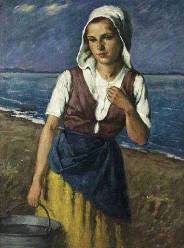 L. Reizes Molnar Oil On Canvas Protrait Painting