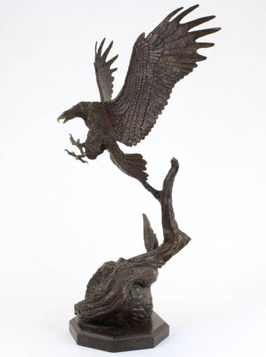 Wally Shoop American Bald Eagle Bronze Sculpture
