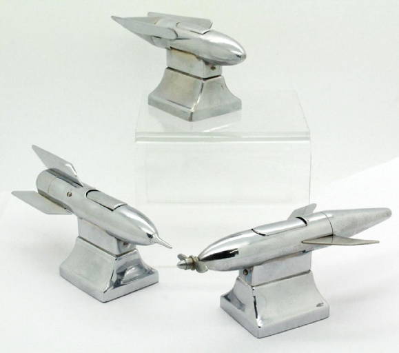 3 X 1950's Japanese Rocket Missile Torpedo Lighter