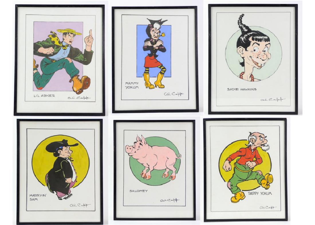 Set of 6 Original AL CAPP Character Portraits