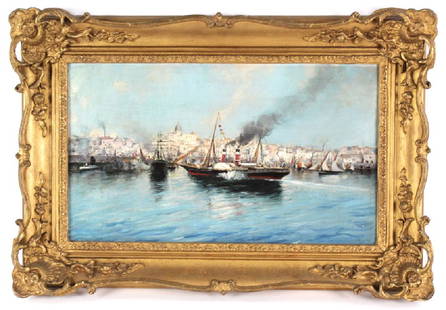 Oscar Ricciardi (1864 1935, Italy) Street Scene,