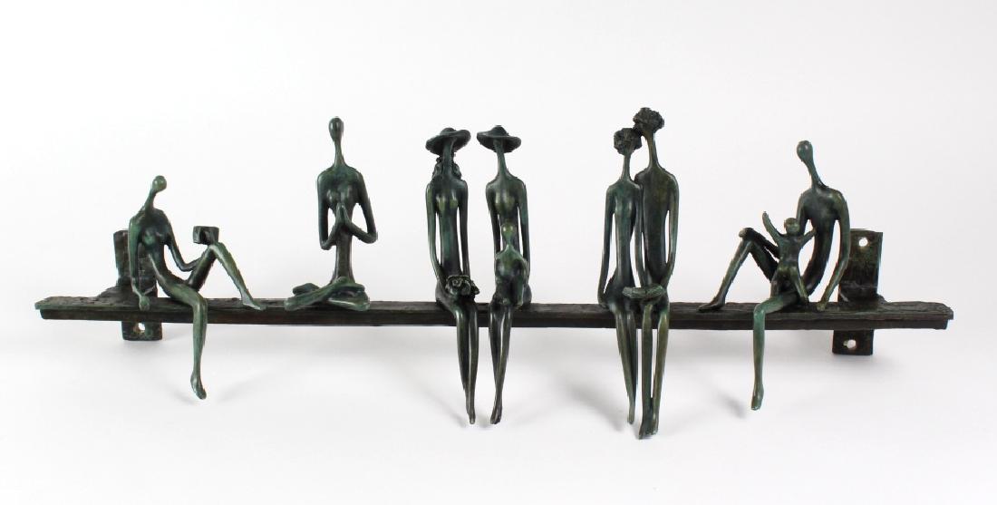 Ruth Bloch 1 of 1 Modernist Bronze Wall Sculpture