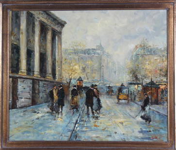 20th C. French Impressionist Paris Street Scene