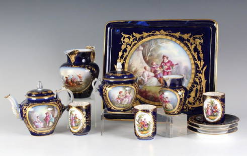 French Sevres Porcelain Tea Set