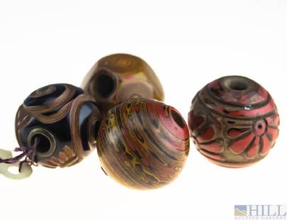 Group Of Japanese Ojime Beads