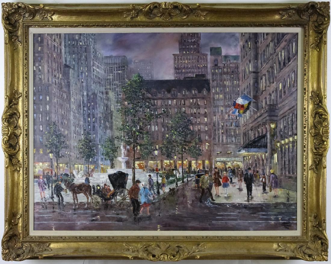 Robert Lebron 1928-2013 Parisian Scene Painting