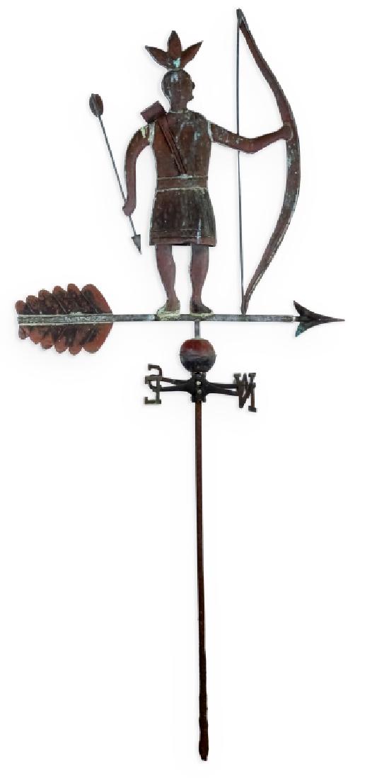 Antique Native American Indian Copper Weathervane - Mar 27, 2019 | Hill ...