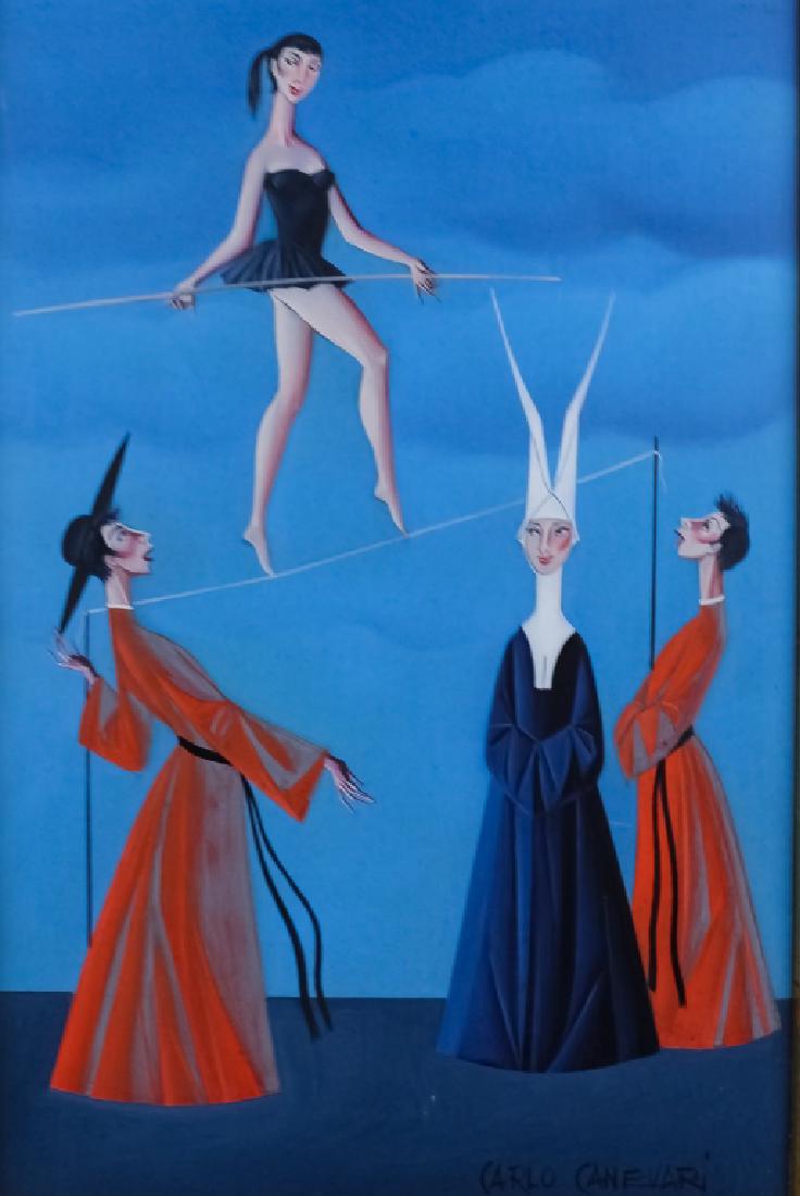 Carlo Canevari 1922-1996 Italian Surreal Painting