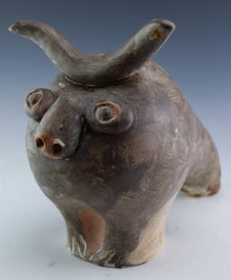 A Rye Pottery Stylised Bull