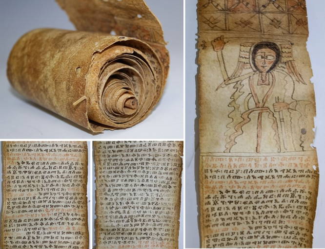 Antique Religious 70" Scroll On Lambskin Leather - Jul 31, 2019 | Hill ...