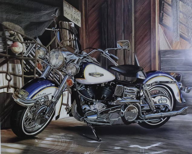 Scott Jacobs Harley Davidson Motorcycle Serigraph