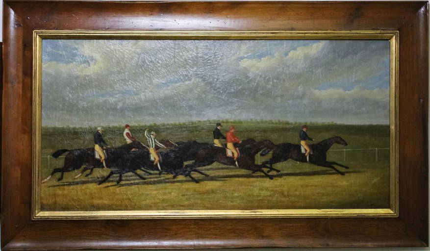 Signed P. B. Taylor Equestrian Horse Race Painting