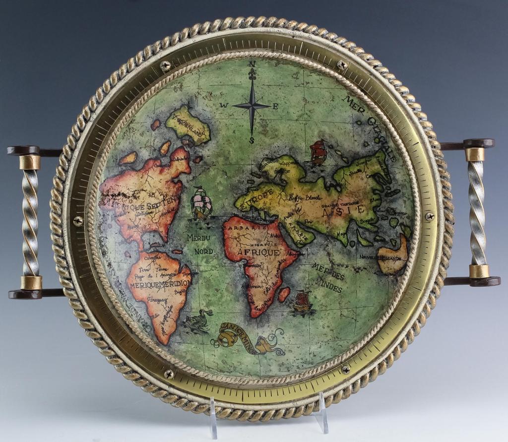 Bronze Mount Ceramic Globe Map Centerpiece & Stand - Sep 25, 2019 ...