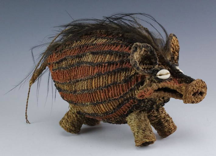Sepik Papua New Guinea 13" Woven Basket Pig Figure - Sep 25, 2019 ...
