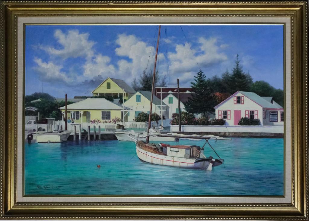 Alton Roland Lowe Bahamian Seascape Oil Painting