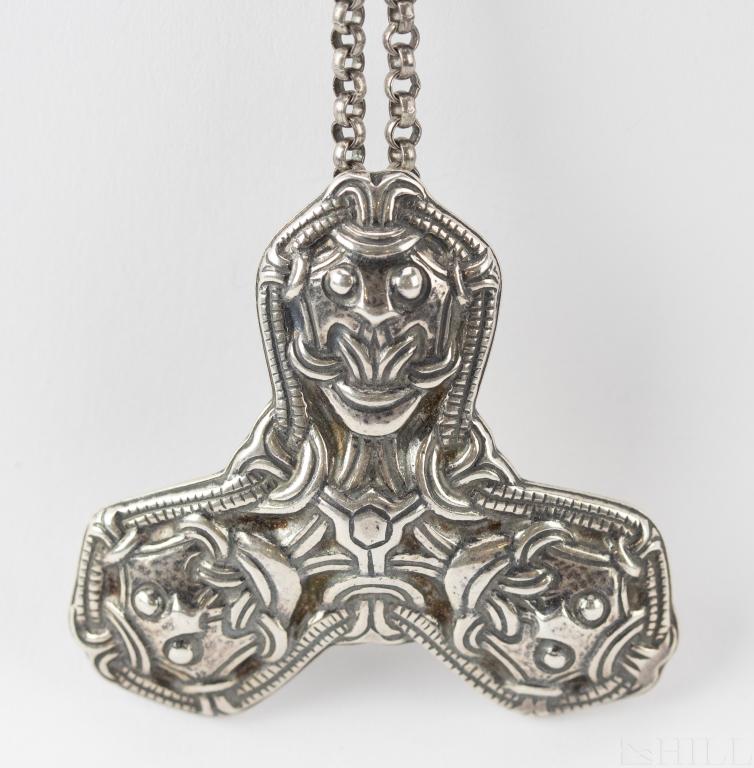 David Andersen Viking Sterling Silver Pendant Pin