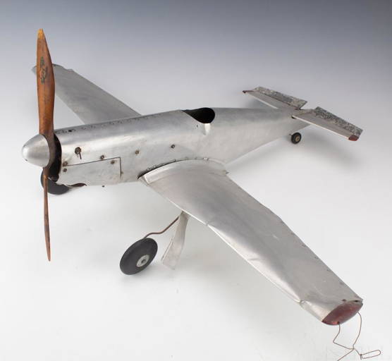 Art Deco Streamline Zeppelin Aluminum Toy Airplane