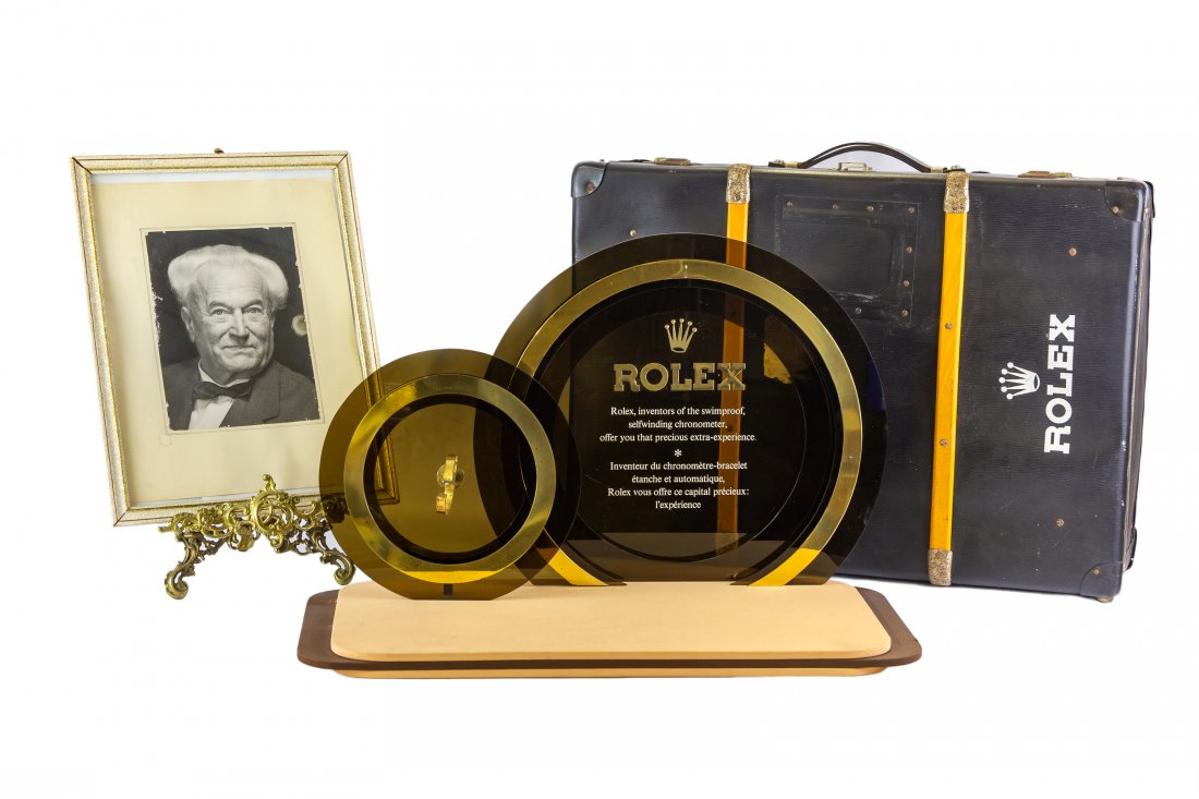 For Auction: VTG Rolex Window Display & Case w/ Wilsdorf Photo (#0027 ...