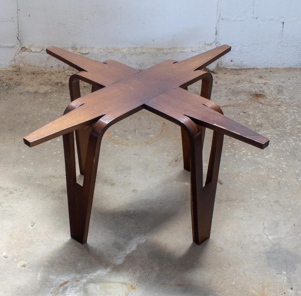 For Auction: MCM Modern Geometric Wooden Coffee Table Base MCM (#0216 ...