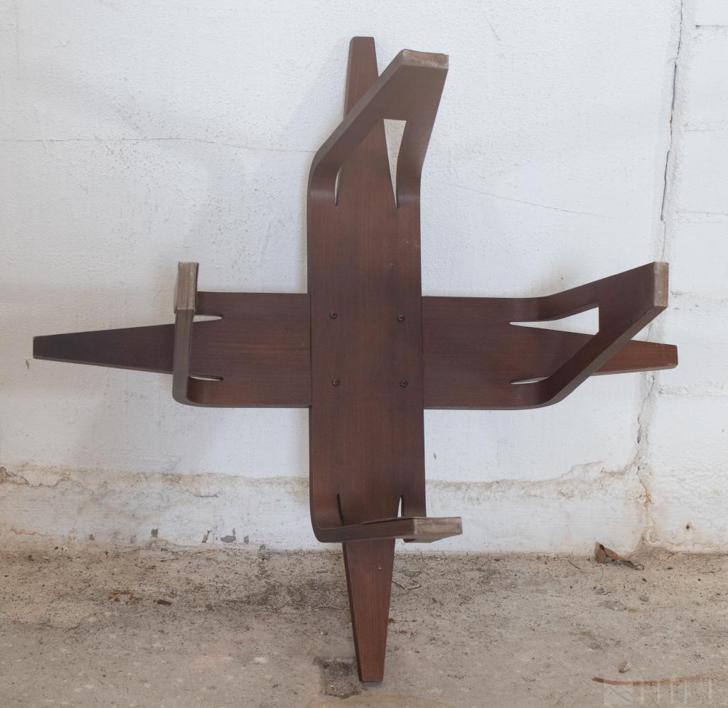 For Auction: MCM Modern Geometric Wooden Coffee Table Base MCM (#0216 ...