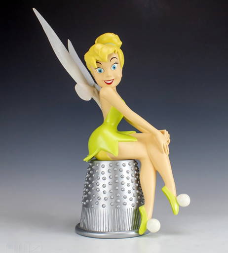 Disney Big Figure Tinkerbell Sitting On A Thimble
