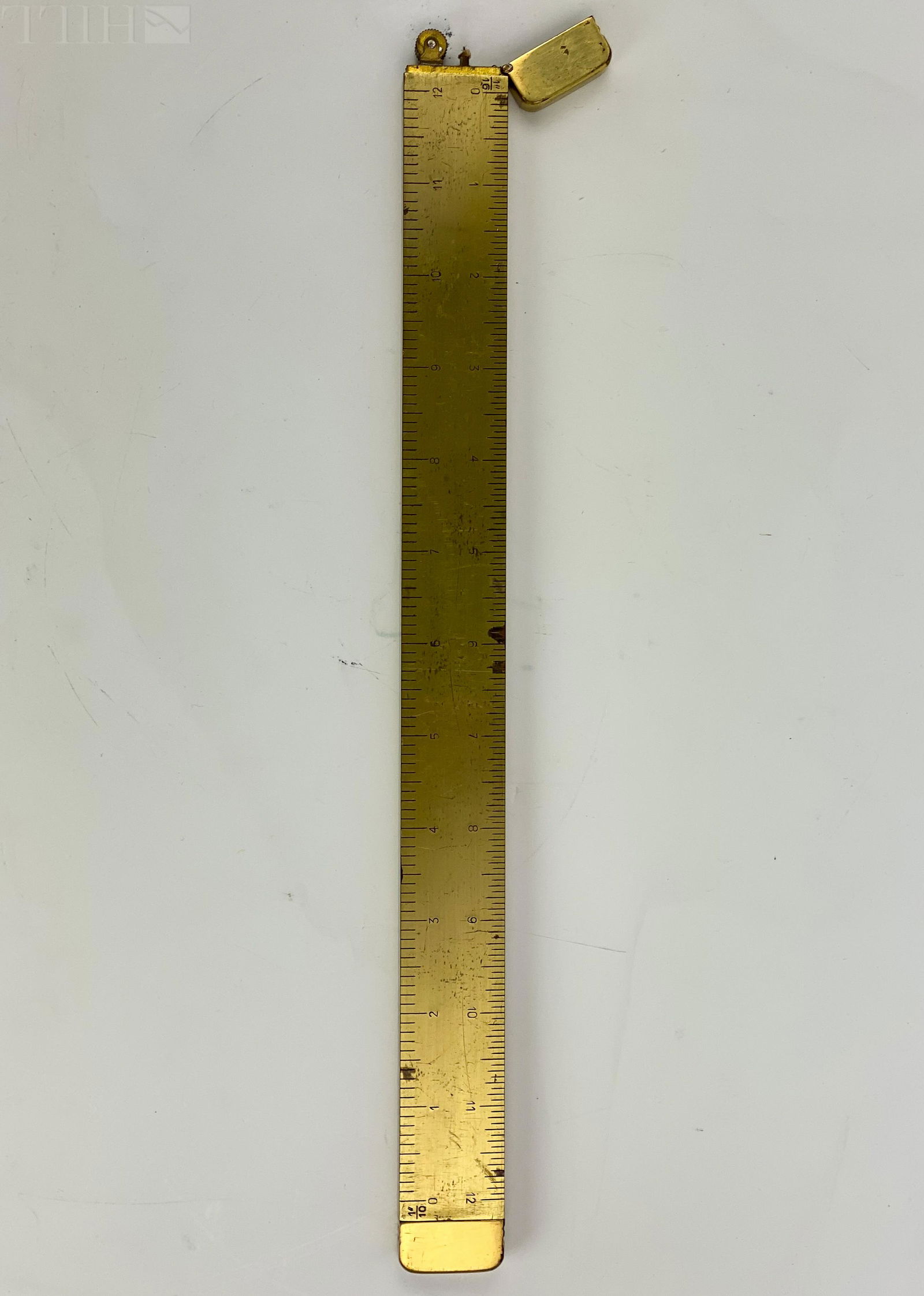 Rare Vintage Austrian Brass 12" Ruler Desk Lighter
