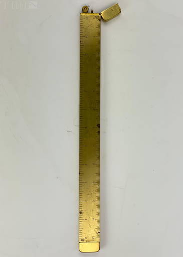 Rare Vintage Austrian Brass 12" Ruler Desk Lighter