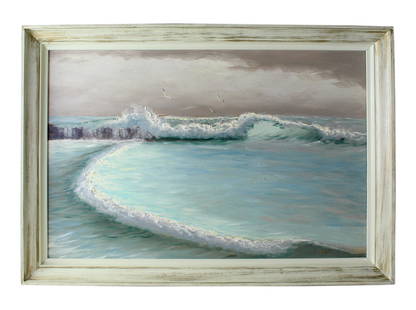 Alfred Hair Florida Highwaymen Painting Crashing Waves