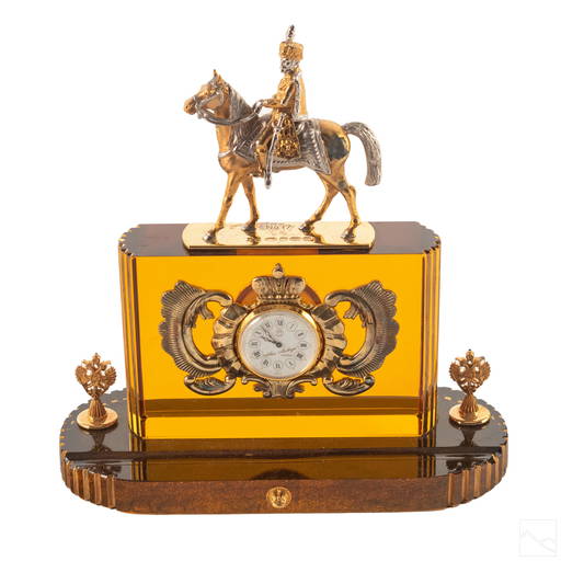 Theo Faberge Amber Le Tsars Village Treasure Clock